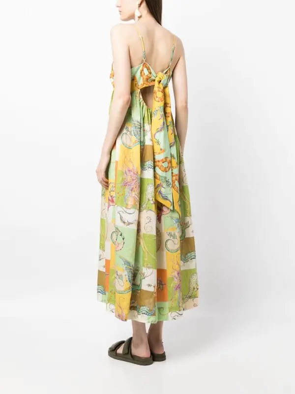 alemais jerome midi dress Alemais Jerome Linen Midi Dress In Green - 32% Off