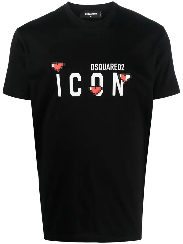 Dsquared2 Icon Logo-Print T-Shirt In Black - 65% Off | Editorialist