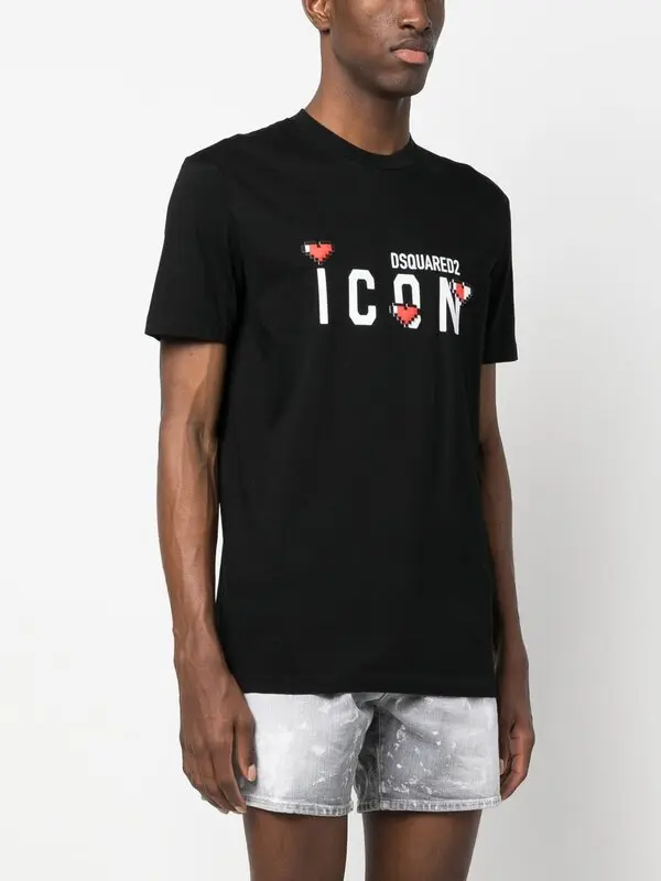 Dsquared2 Icon Logo-Print T-Shirt In Black - 65% Off | Editorialist
