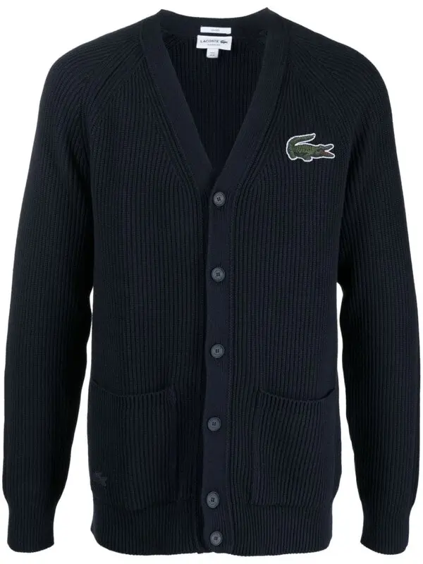 Lacoste Logo-patch Knitted Cardigan