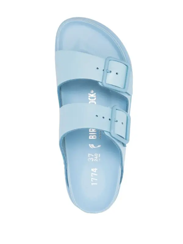 BIRKENSTOCK Arizona Leather Slides - Blue