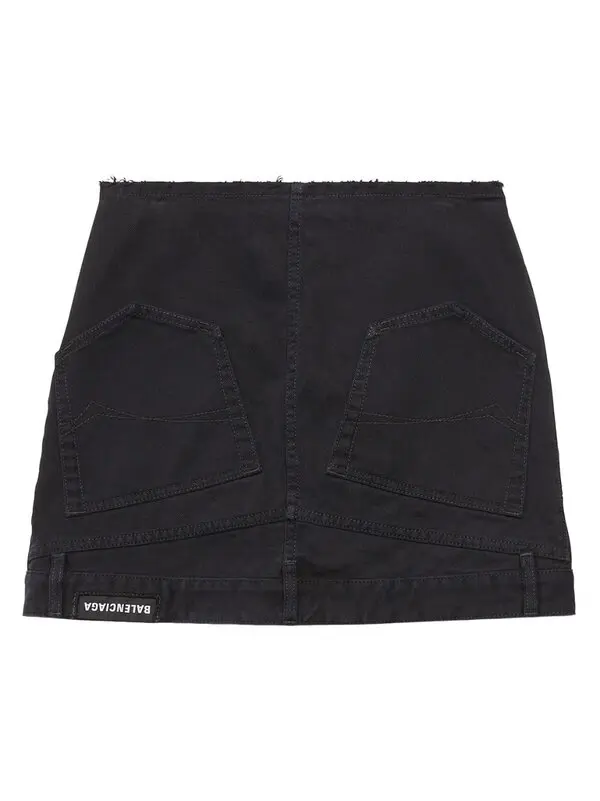 Balenciaga Upside-down Denim Mini Skirt