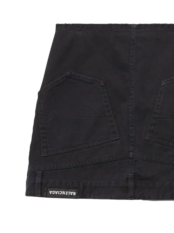 Balenciaga Upside-down Denim Mini Skirt