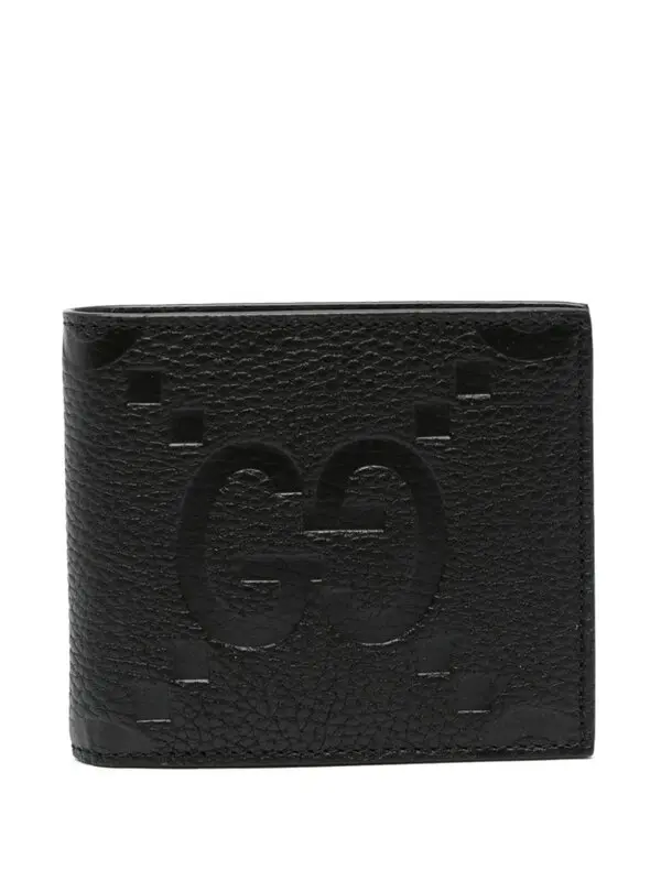 Gucci Jumbo Gg Leather Wallet - Black