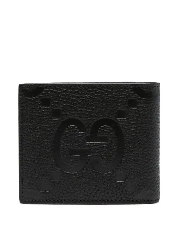 Gucci Jumbo Gg Leather Wallet - Black