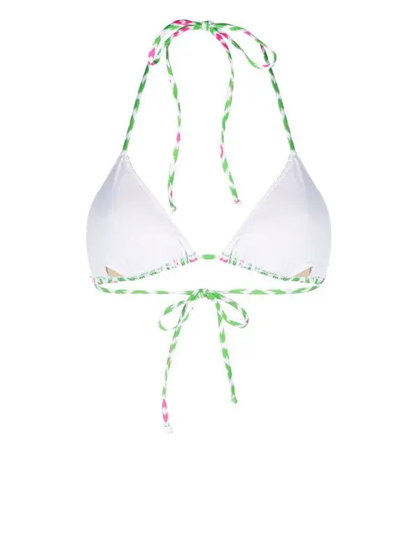 MC2 SAINT BARTH Leah Geometric-print Bikini Top - Green