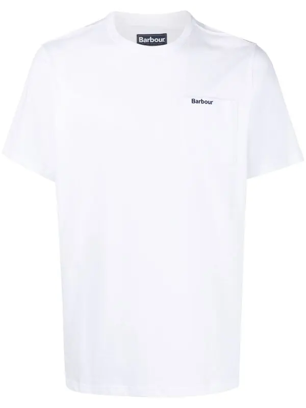 Barbour Logo-print Chest-pocket T-shirt - White