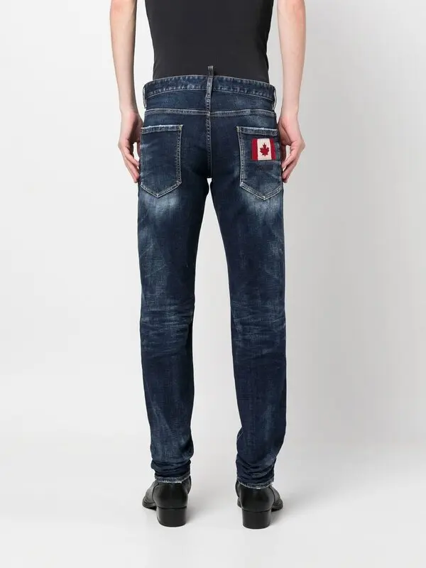 Dsquared2 Flag Patch Slim-fit Jeans