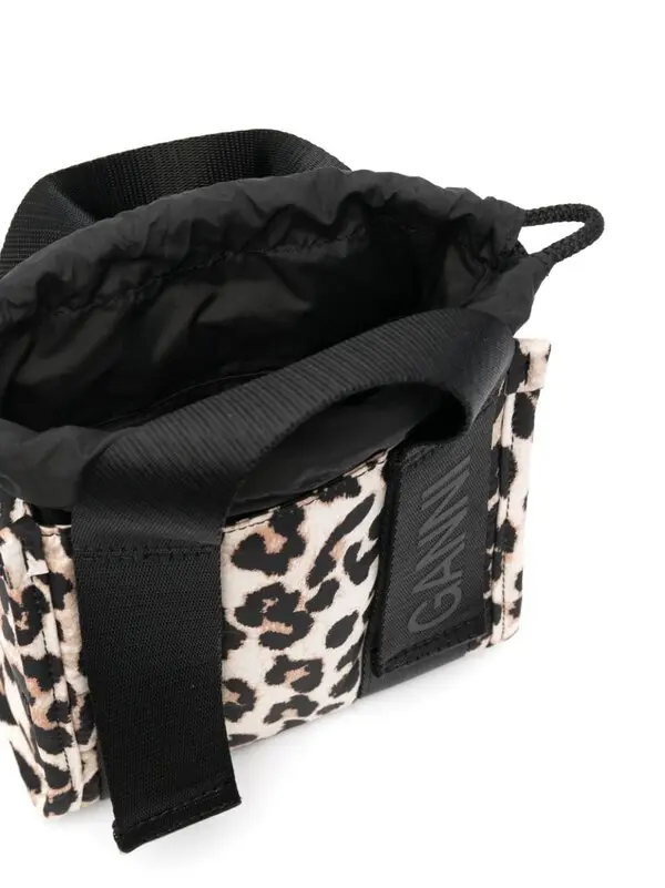 GANNI Leopard-print Tote Bag
