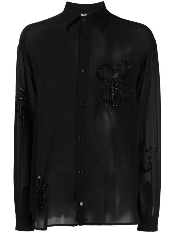 Gcds Bead-embellished Silk Shirt