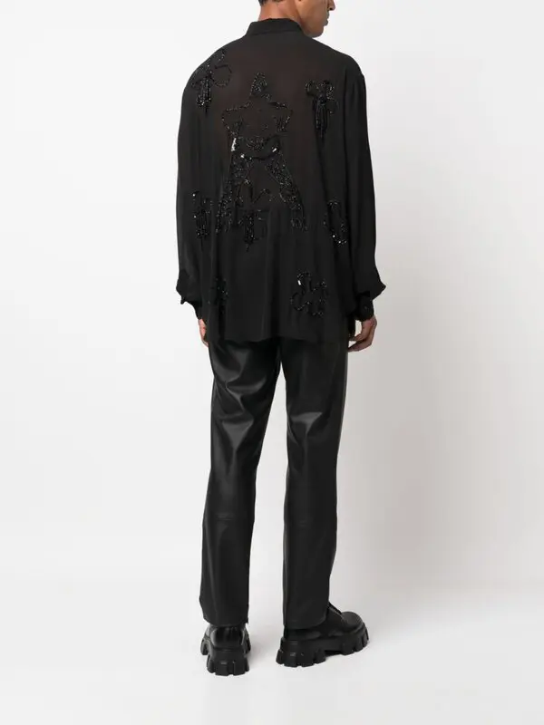 Gcds Bead-embellished Silk Shirt