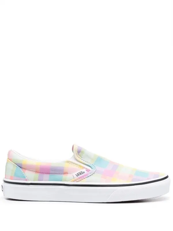 VANS Checkerboard Slip-on Sneakers - Yellow