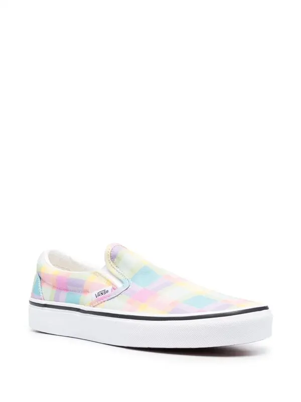 VANS Checkerboard Slip-on Sneakers - Yellow