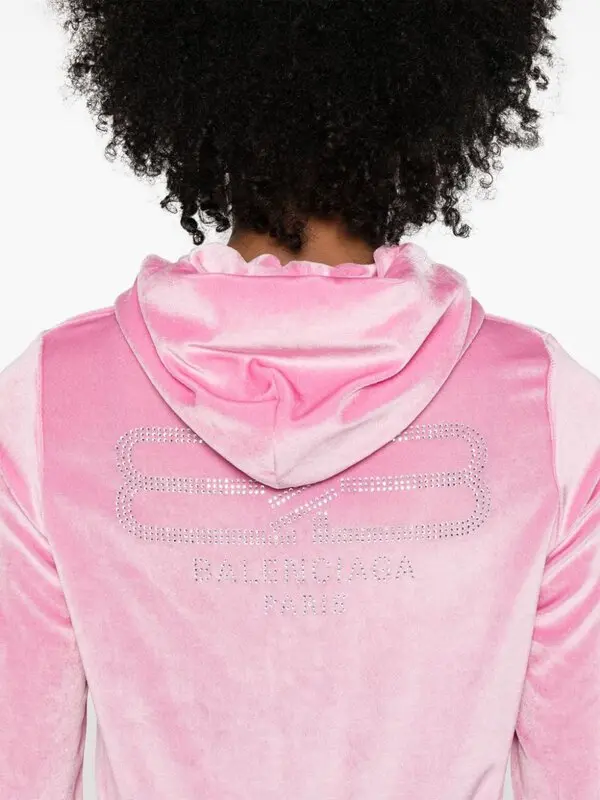 Balenciaga Bb Paris Zip-up Hoodie