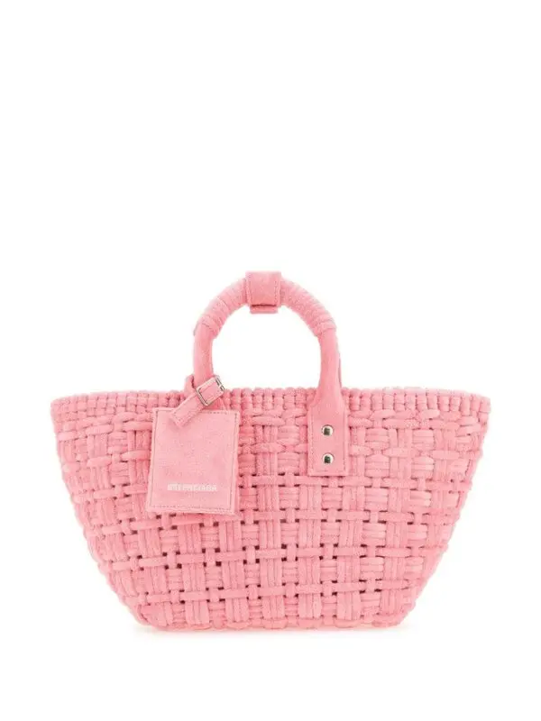Balenciaga Xs Bistro Basket Tote - Pink