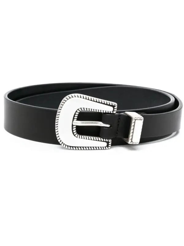PT TORINO Calf Suede Belt - Black