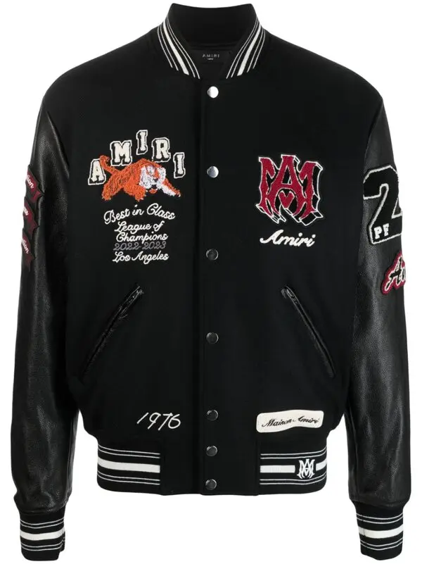Amiri Varsity Jacket With Appliqué Detailing