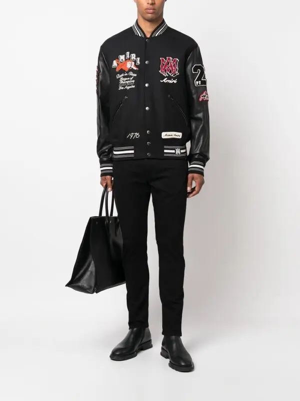 Amiri Varsity Jacket With Appliqué Detailing