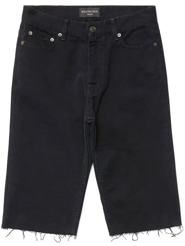 Balenciaga Raw-hem Denim Shorts