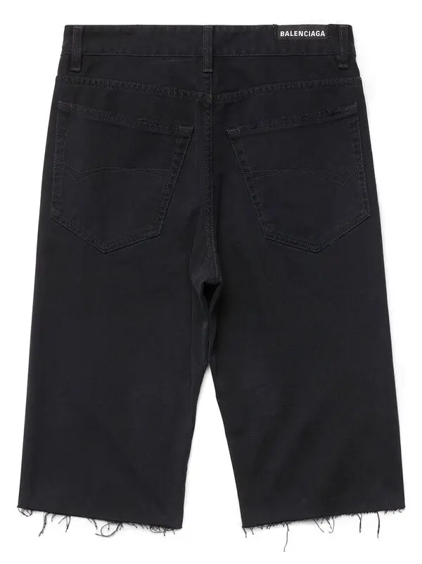 Balenciaga Raw-hem Denim Shorts