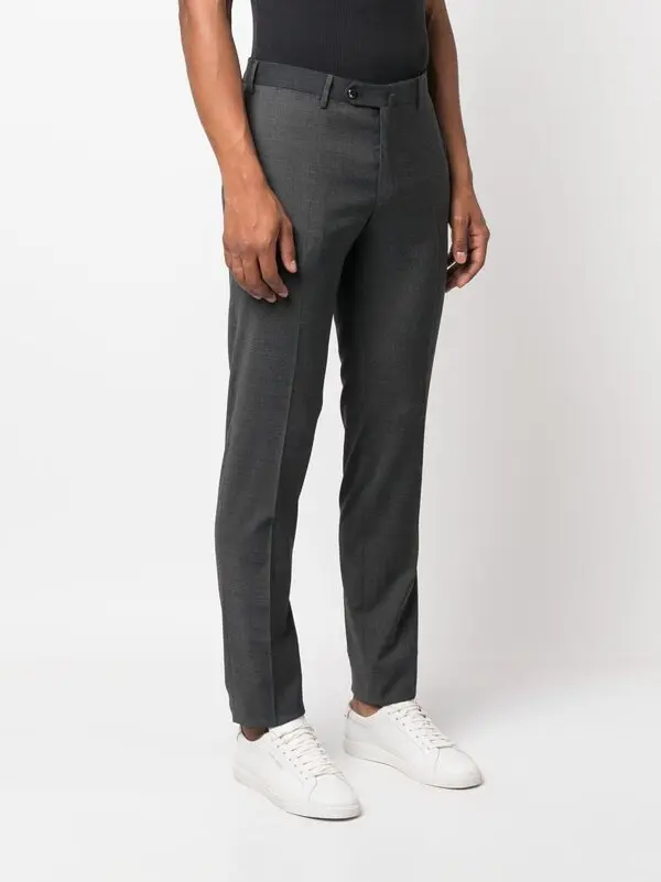 PT TORINO Mid-rise Tapered Trousers - Grey