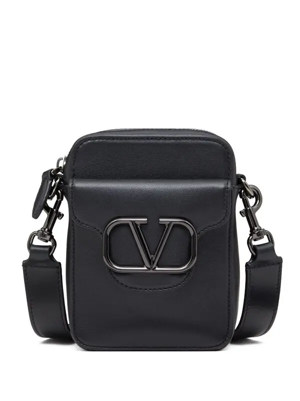 Valentino Garavani Mini Locò Leather Crossbody Bag - Black