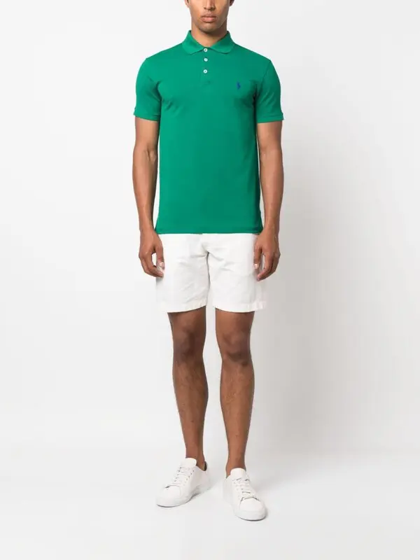 Polo Ralph Lauren Stretch Cotton Polo Shirt With Pony Motif - Green