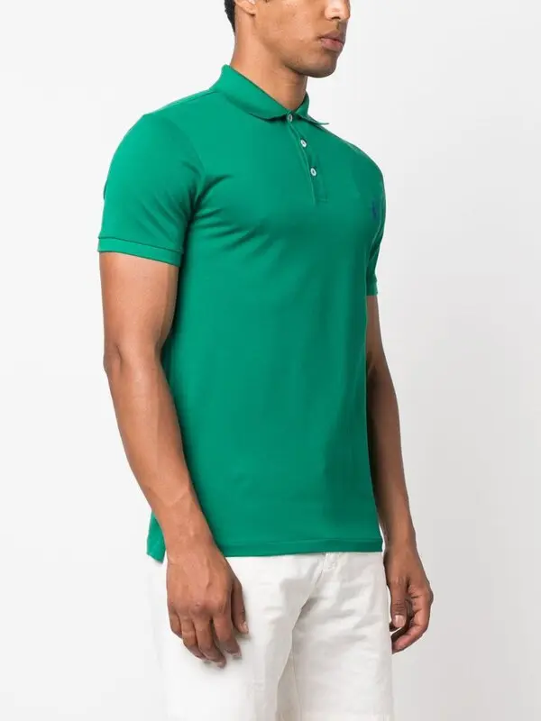 Polo Ralph Lauren Stretch Cotton Polo Shirt With Pony Motif - Green