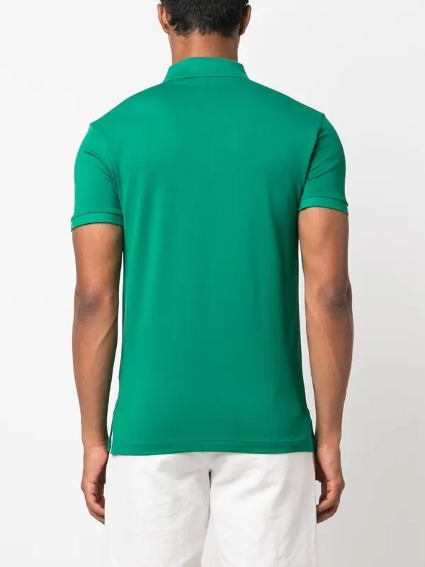 Polo Ralph Lauren Stretch Cotton Polo Shirt With Pony Motif - Green