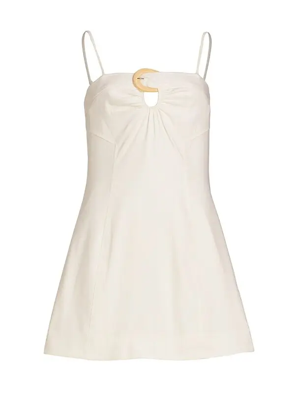 knee length dresses for ladies Reanna Satin Mini Dress – SIMKHAI main image 0