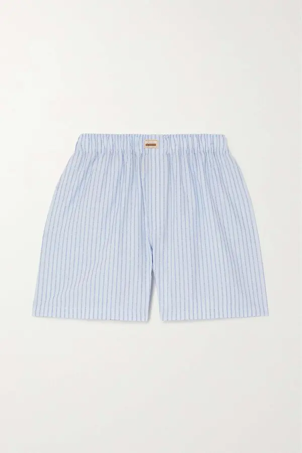 Gucci Striped Cotton Jacquard-canvas Shorts