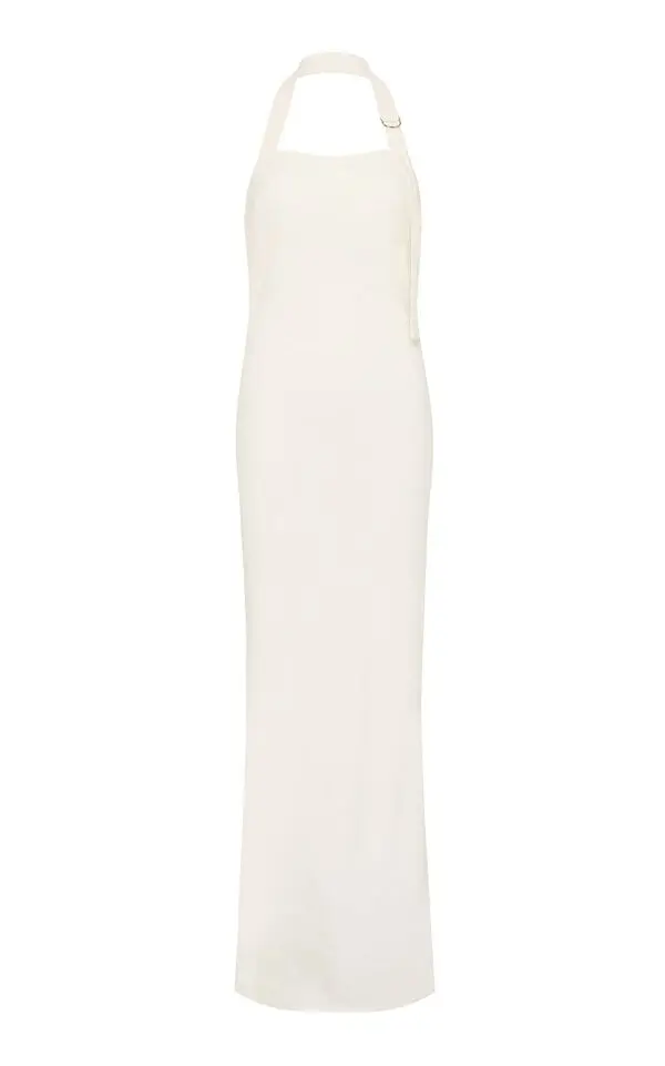 chinese dress ladies Linen Bias Halter Dress - Ivory by St. Agny