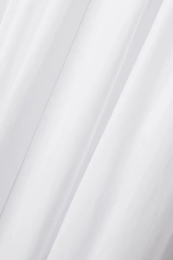 Staud Wells Pleated Stretch-cotton Poplin Maxi Dress