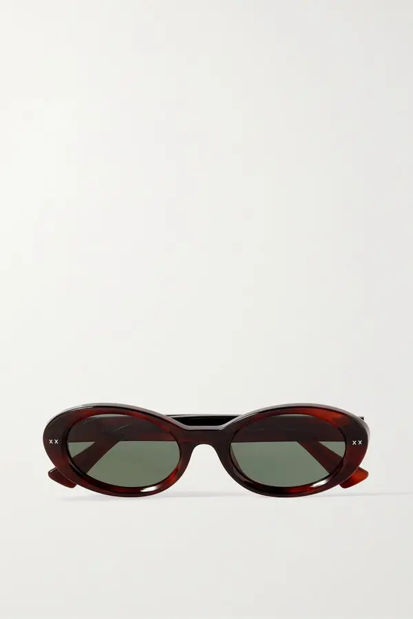 LEXXOLA Ida Oval-frame Acetate Sunglasses