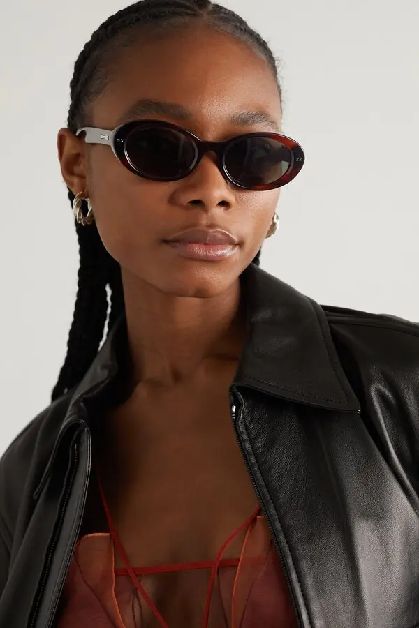 LEXXOLA Ida Oval-frame Acetate Sunglasses