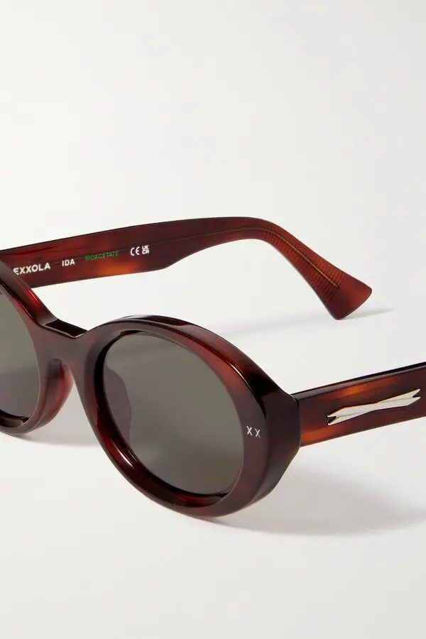 LEXXOLA Ida Oval-frame Acetate Sunglasses