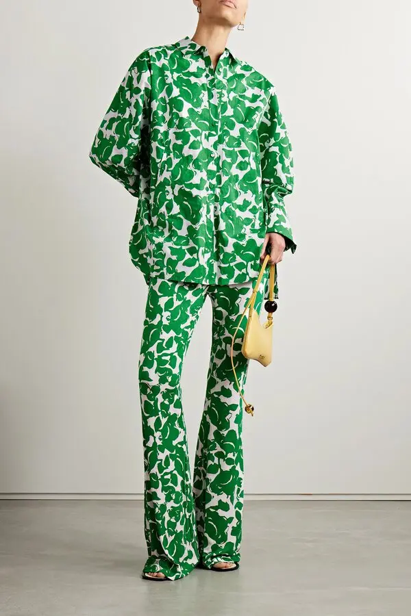Diane Von Furstenberg Caleb Oversized Printed Cotton-blend Shirt