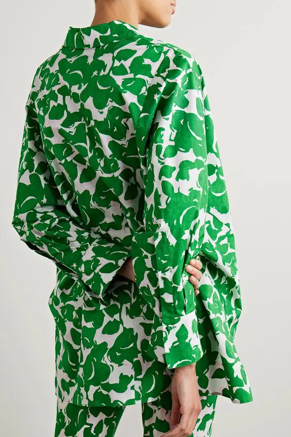 Diane Von Furstenberg Caleb Oversized Printed Cotton-blend Shirt