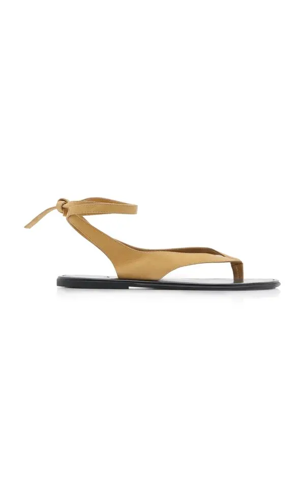 THE ROW Beach Lace-up Leather Sandals