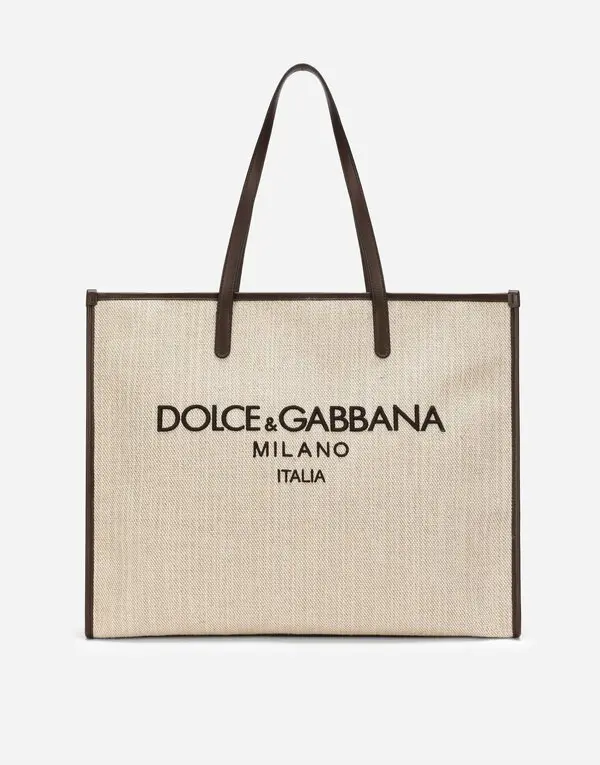 Dolce & Gabbana Large Canvas Shopper - Beige