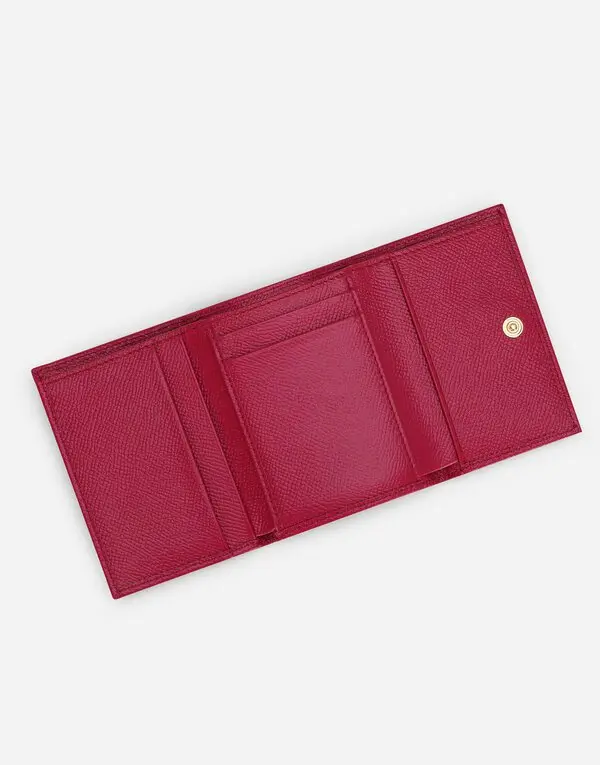 Dolce & Gabbana Dauphine Calfskin French-flap Wallet - Fuchsia