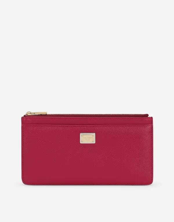 Dolce & Gabbana Large Dauphine Calfskin Card Holder - Fuchsia