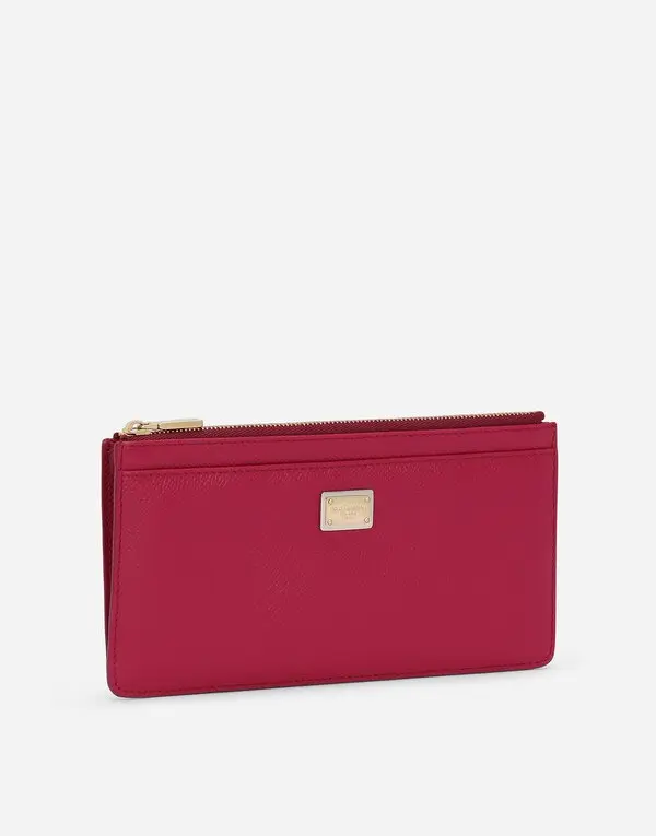 Dolce & Gabbana Large Dauphine Calfskin Card Holder - Fuchsia