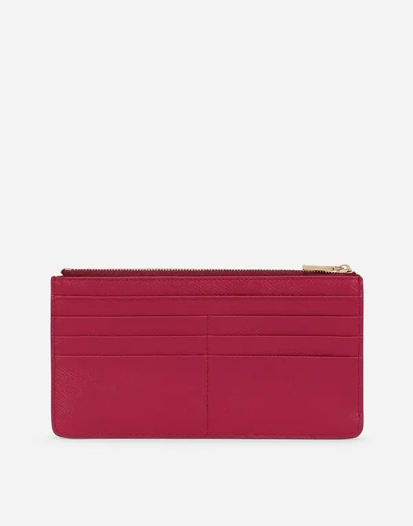 Dolce & Gabbana Large Dauphine Calfskin Card Holder - Fuchsia