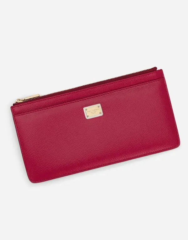 Dolce & Gabbana Large Dauphine Calfskin Card Holder - Fuchsia