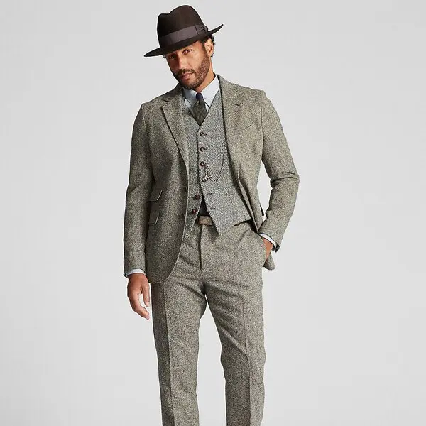 Ralph Lauren Donegal Wool Tweed Suit Jacket