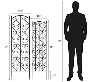 NATURE SPRING Garden Trellis-for Climbing Plant -set Of 2 - One-color