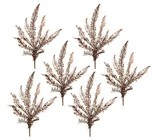 MELROSE Icy Winter Fern Spray