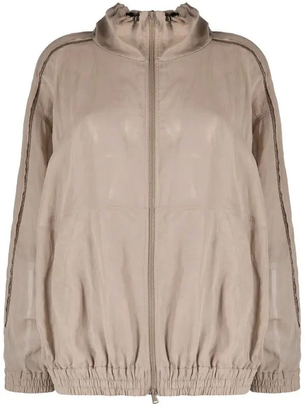 Brunello Cucinelli Monili-embellished Cotton Track Jacket
