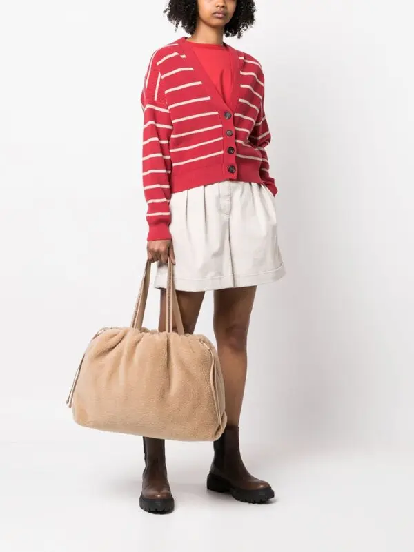 Brunello Cucinelli Striped Cotton Cardigan